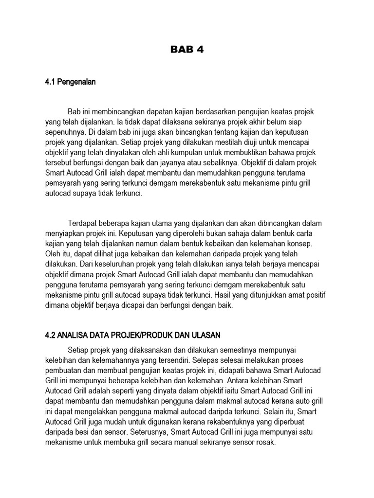 Report Projet 1 Bab4 | PDF | Bisnis