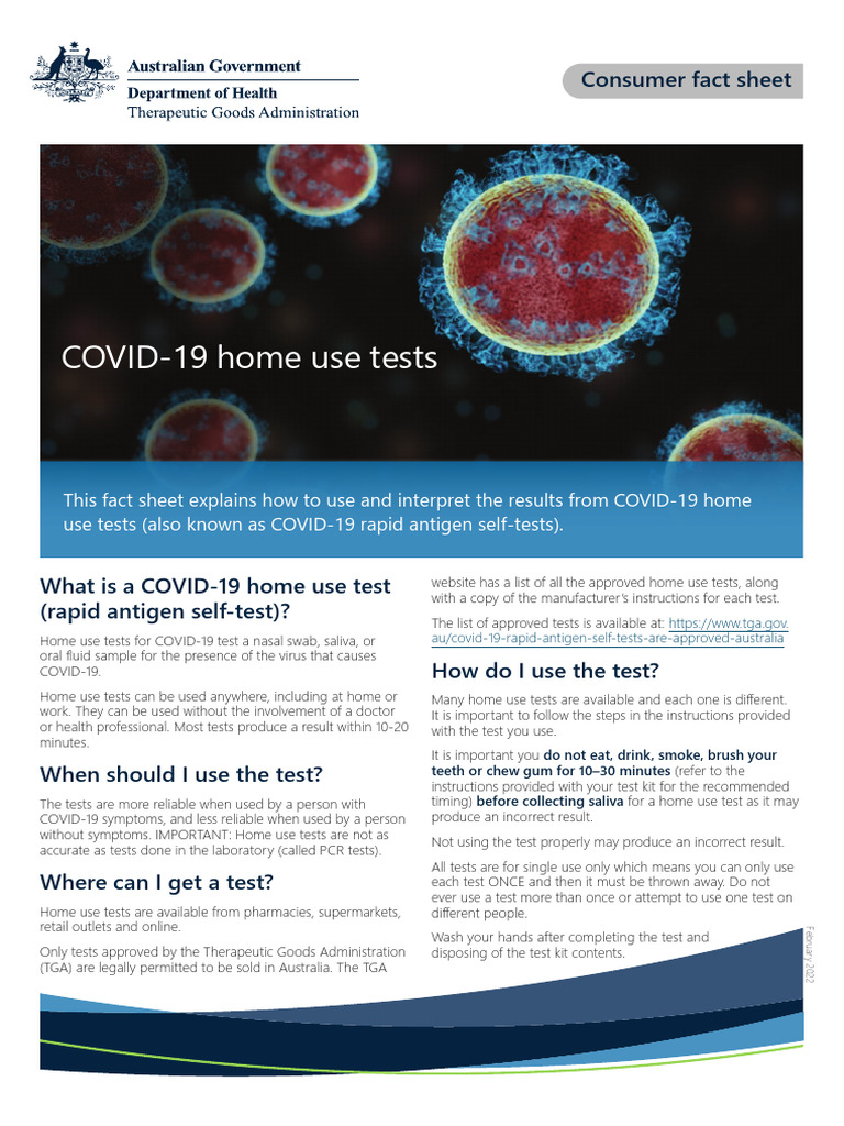 Consumer Fact Sheet Rapid Antigen Self Tests | PDF | Epidemiology ...