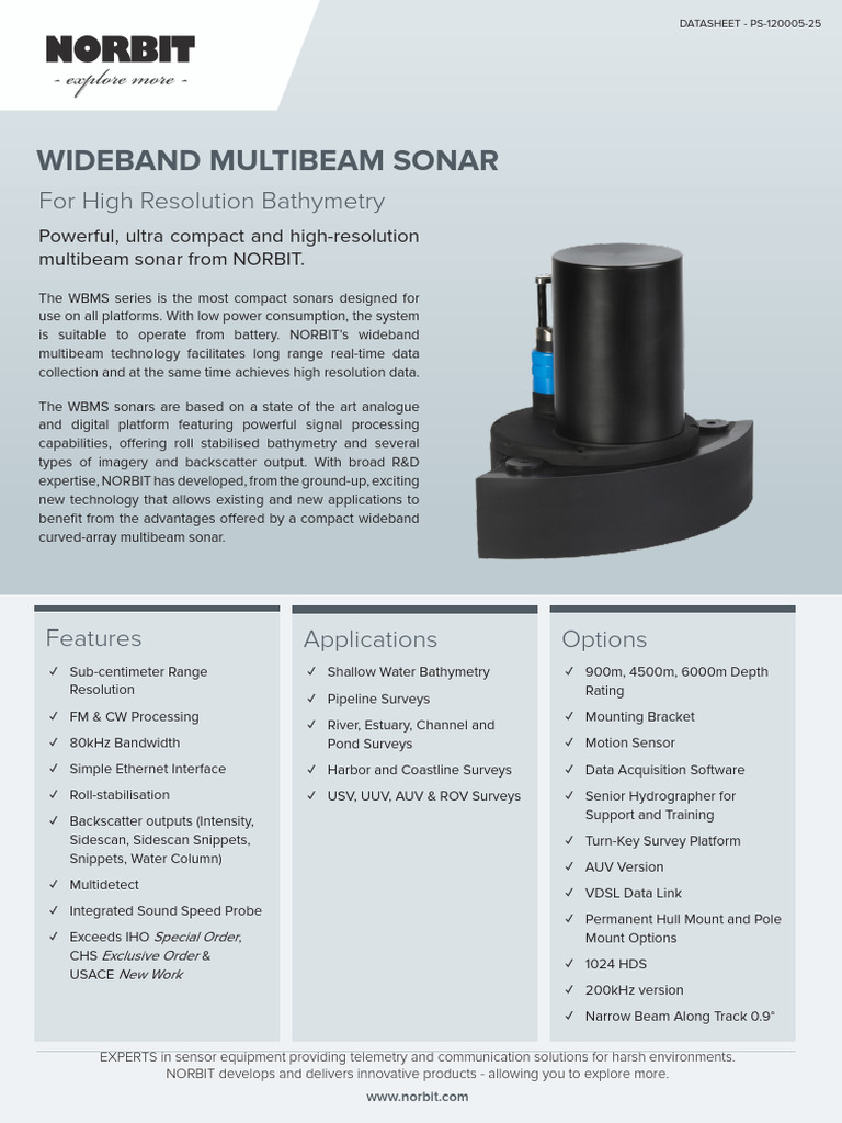 WBMS Datasheet | PDF | Sonar | Information And Communications Technology
