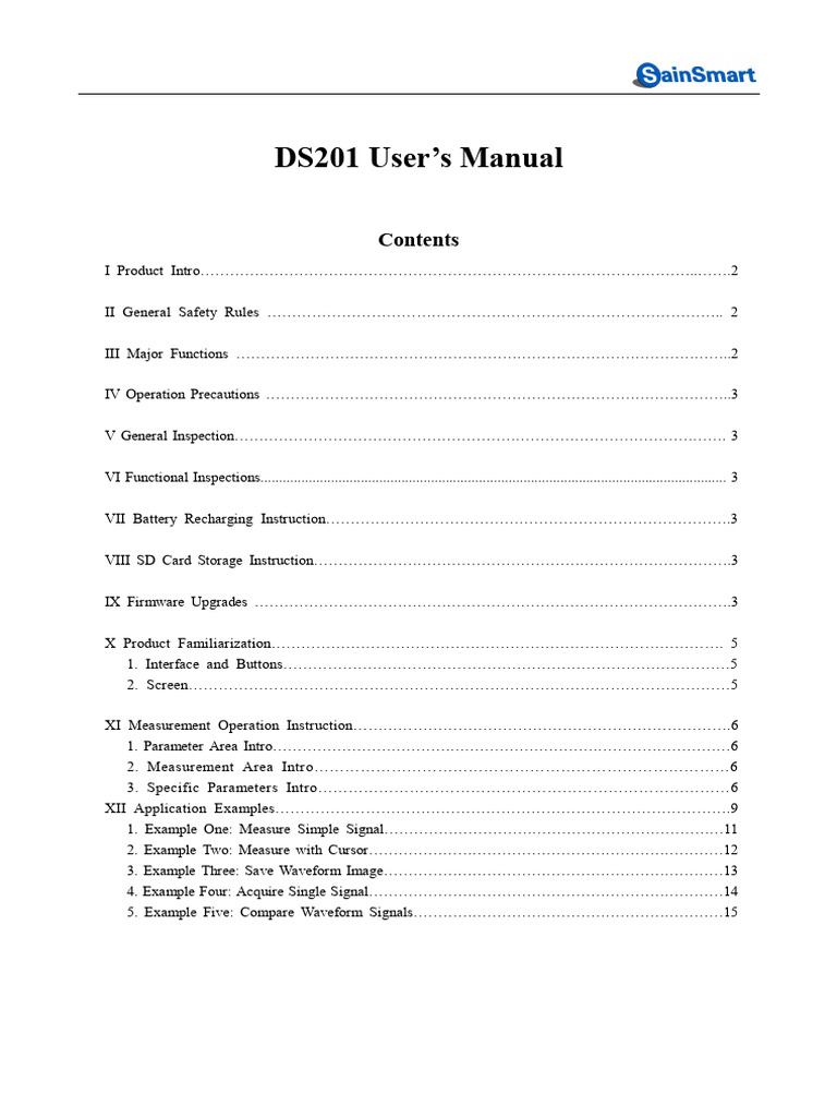 DS201 Manual V32 | PDF