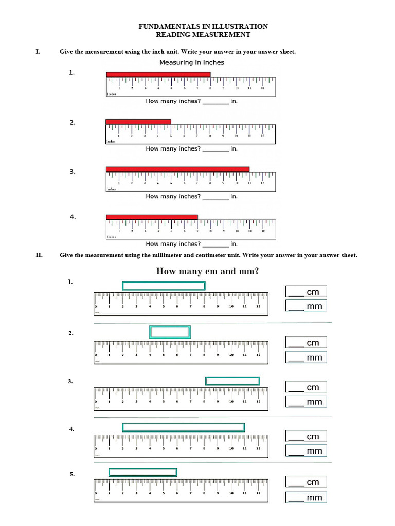 Measurement Activity Illu 9 | PDF | Units Of Measurement | Length