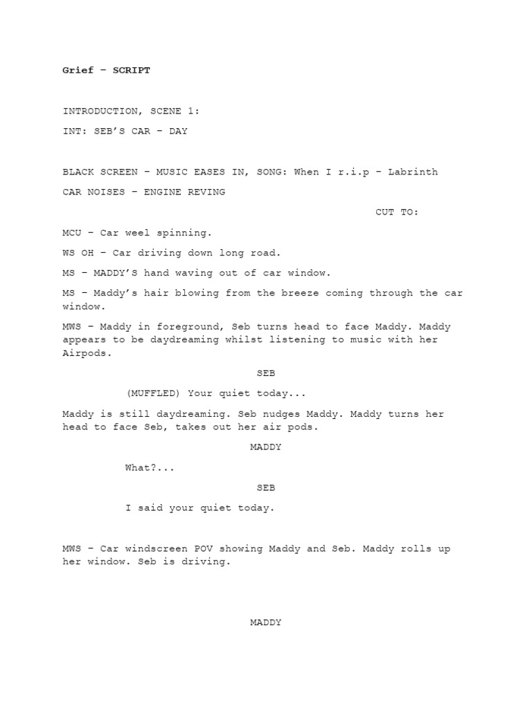 Grief Script | PDF