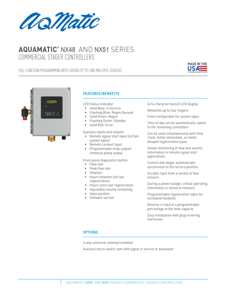 AqaMatic NX Series Controller Data Sheet | Download Free PDF ...