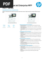 HP COLOR LJ E X57945dn Datasheet | PDF | Image Scanner | Fax