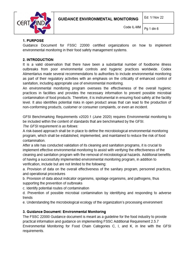 En Guidance Environmental Monitoring | PDF | Environmental Monitoring ...