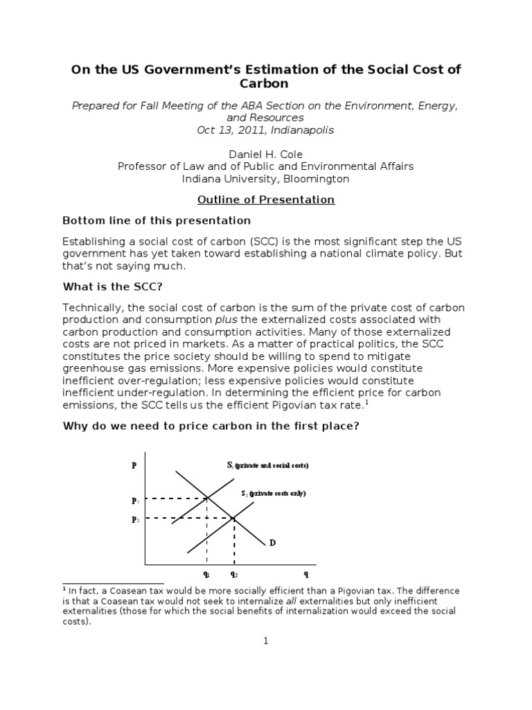Presentation On The SCC - Aba SEER - Oct 2011 | PDF | Carbon Tax | Air ...