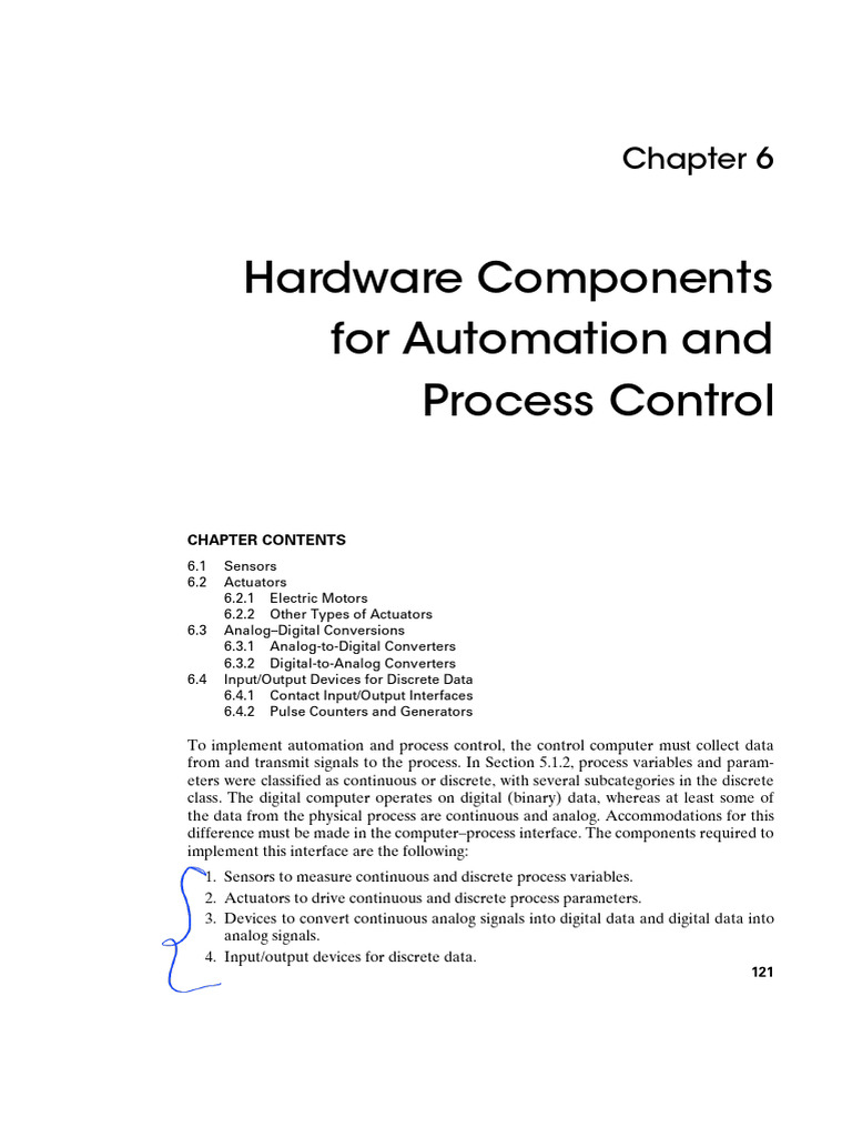 Chapter 6 - Hardware Components For Automation & Control | PDF | Electric Motor | Actuator