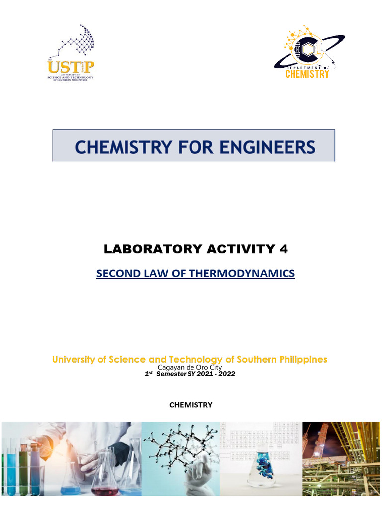 Group 2activity 4 Entropy and The Second Law of Thermodynamics ...