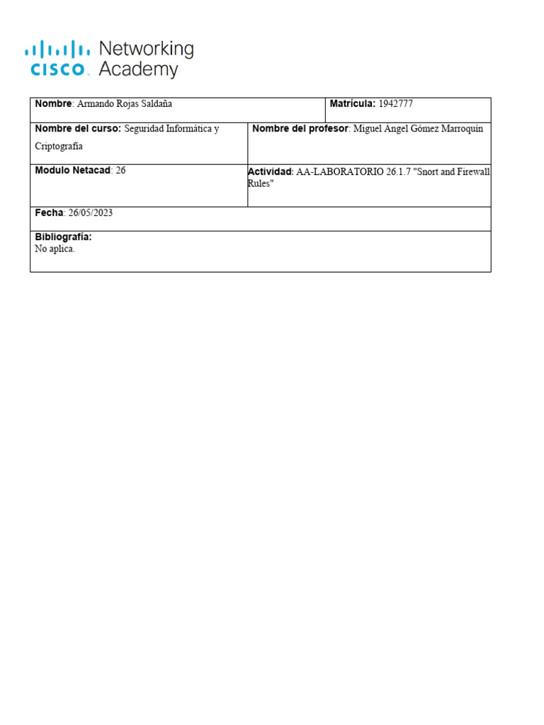 Snort and Firewall Rules Lab Report | PDF | Firewall (Computing ...