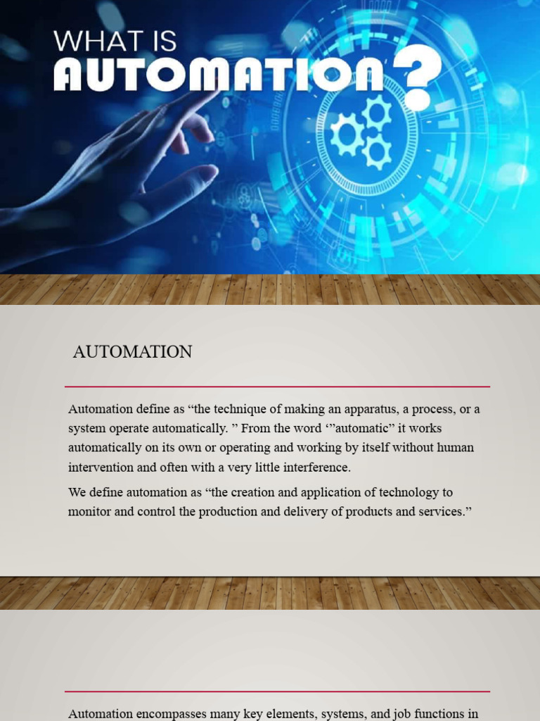 Chapter 2. Lesson 2.1 What Is Automation | Download Free PDF | Automation | System
