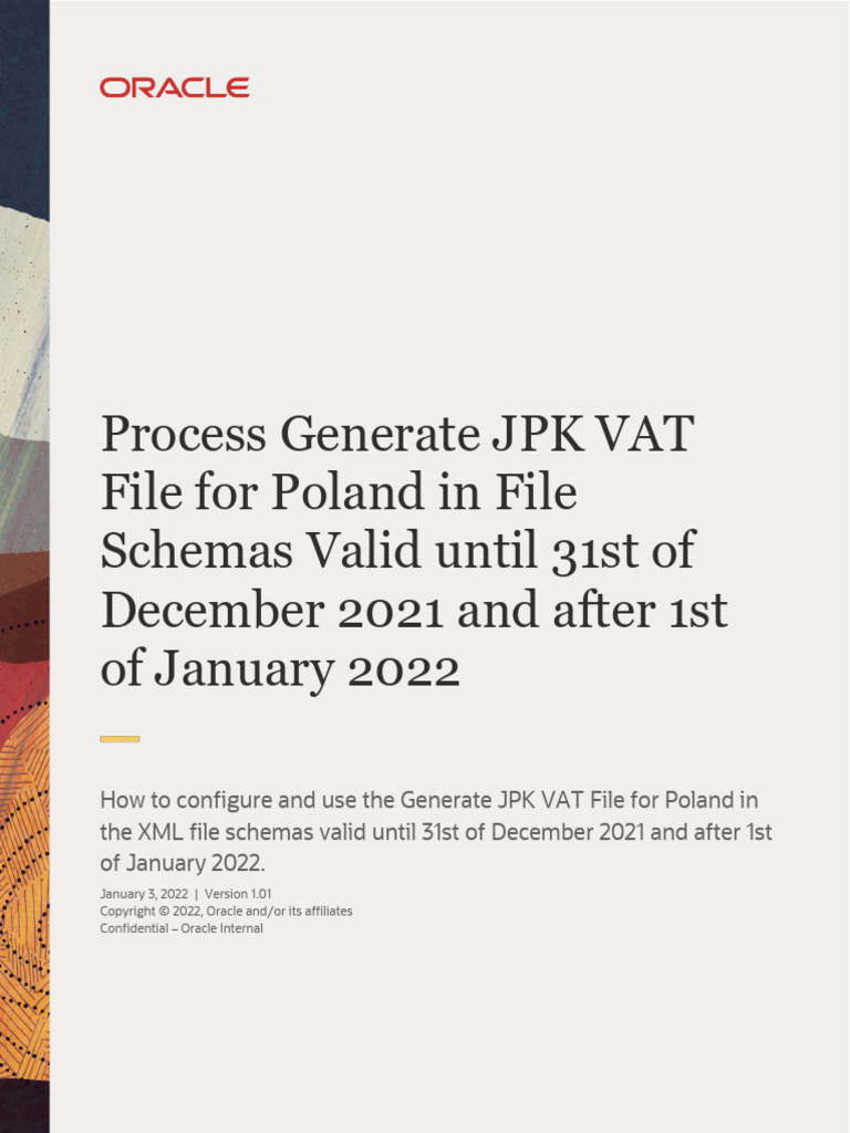 21D Process Generate JPK VAT File For Poland NEW2022 and OLD2021 Format ...
