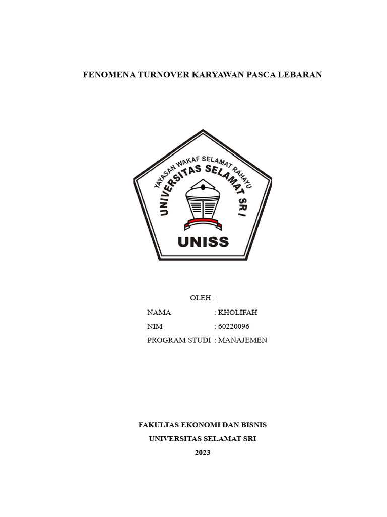 Fenomena Turnover Karyawan Pasca Lebaran (Tugas Pak Gilang) | PDF | Bisnis