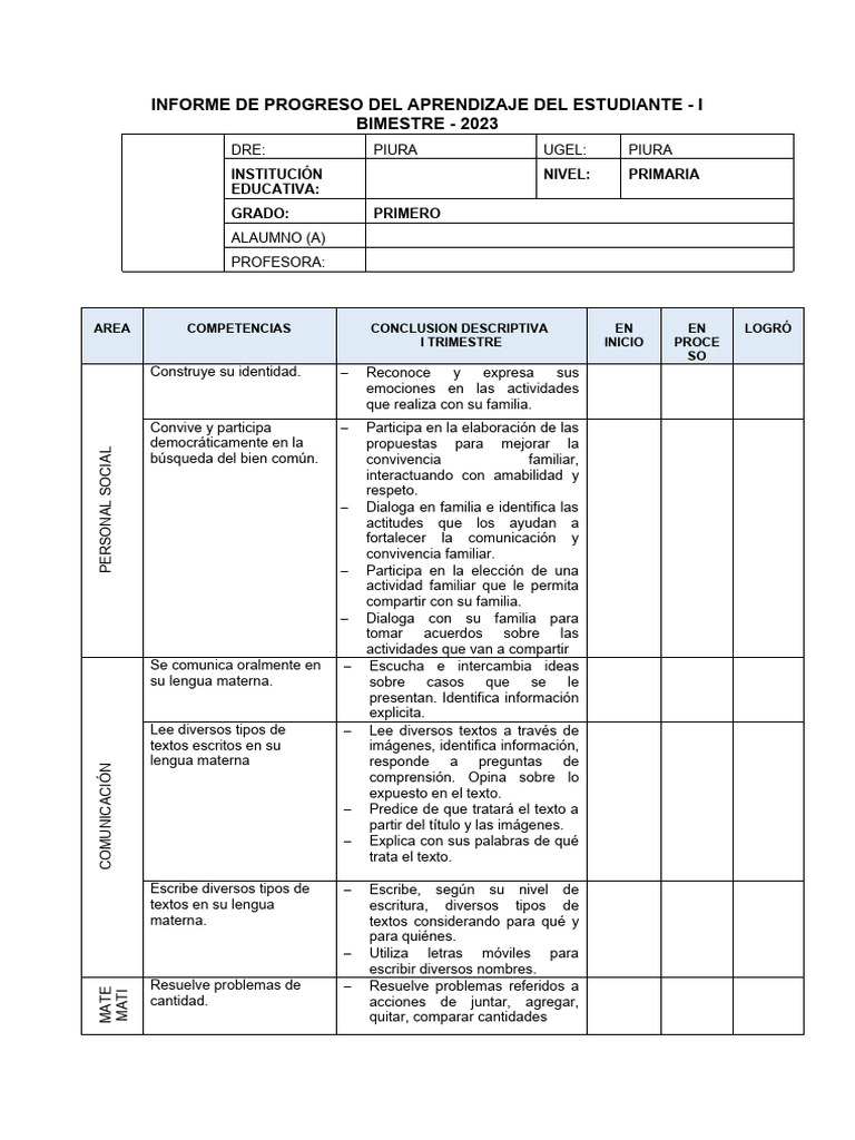 Informe de Progreso - Segundo Trimestre | PDF | Comunicación ...