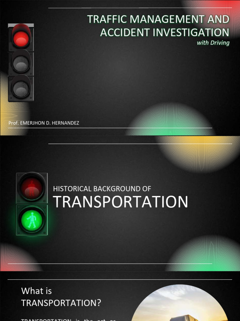 Topic 1 Historical Background of Transportation | PDF | Engines | Car
