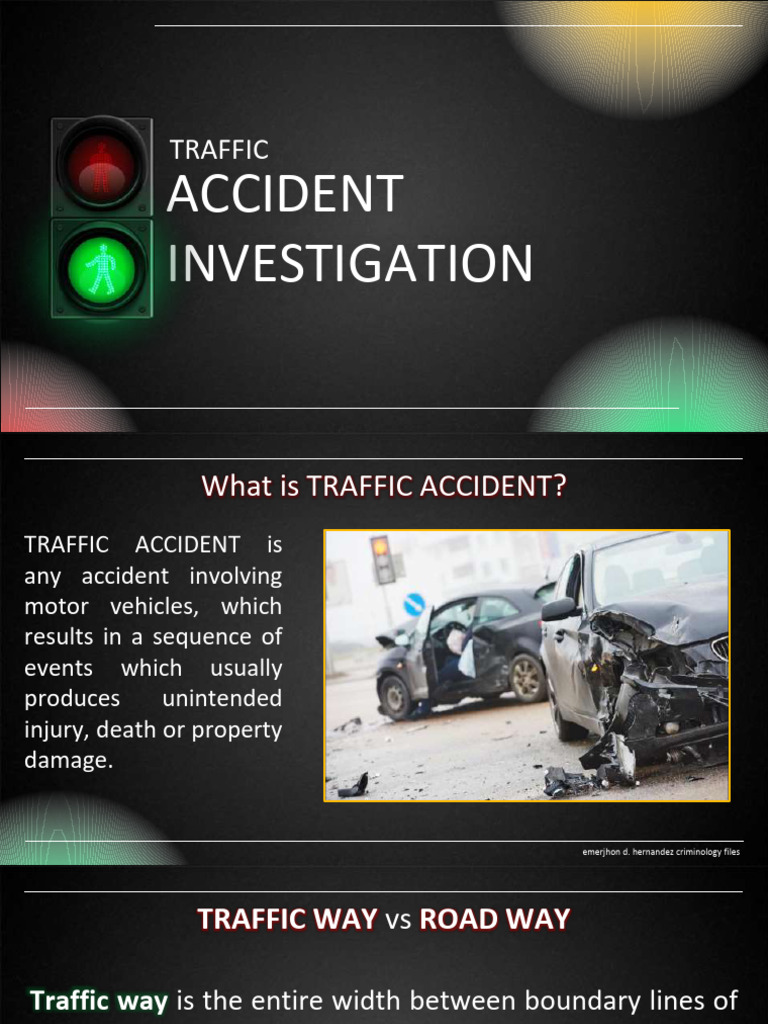 Topic 8 - Traffic Accident Investigation | PDF | Traffic Collision ...
