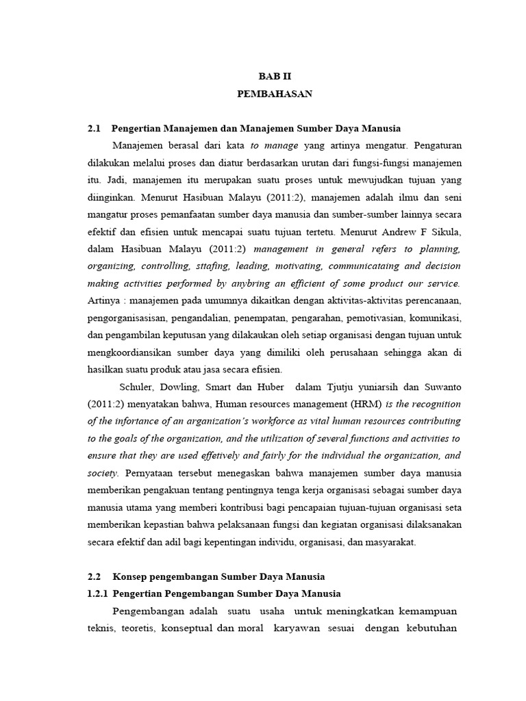 Pengembangan Sumber Daya Manusia Melalui Pemberdayaan | PDF