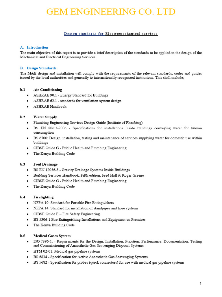MEP Design Standards 20220614 | PDF | Electrical Wiring | Building ...