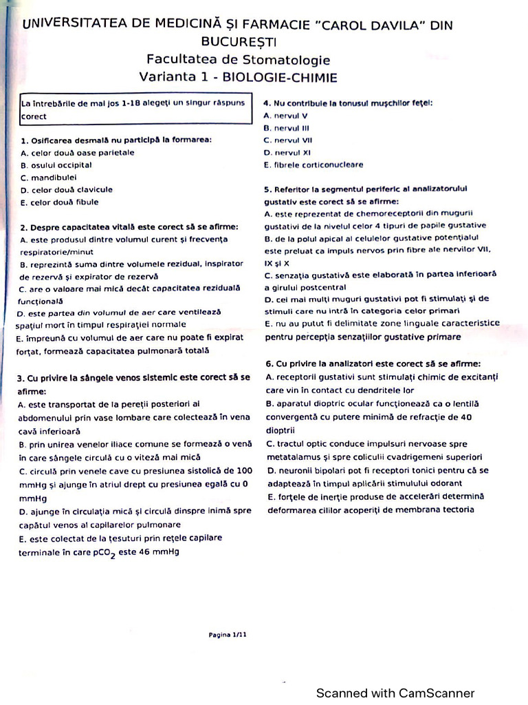 Simulare UMFCD 2023 | PDF