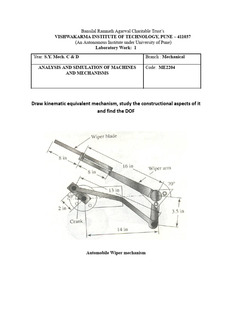1-LAB 1 - A-Equivalent Mechanism - ASMM | PDF | Technology & Engineering