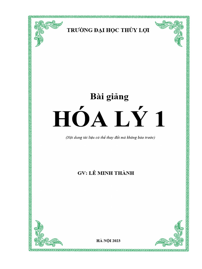 Bai Giang Hoa Ly 1 (Version 2023) | PDF