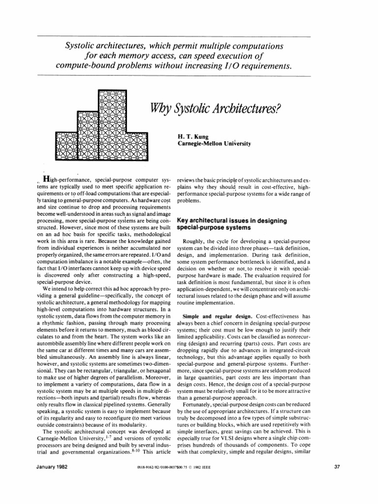 Why Systolic Architecture | PDF | Fast Fourier Transform | Input/Output