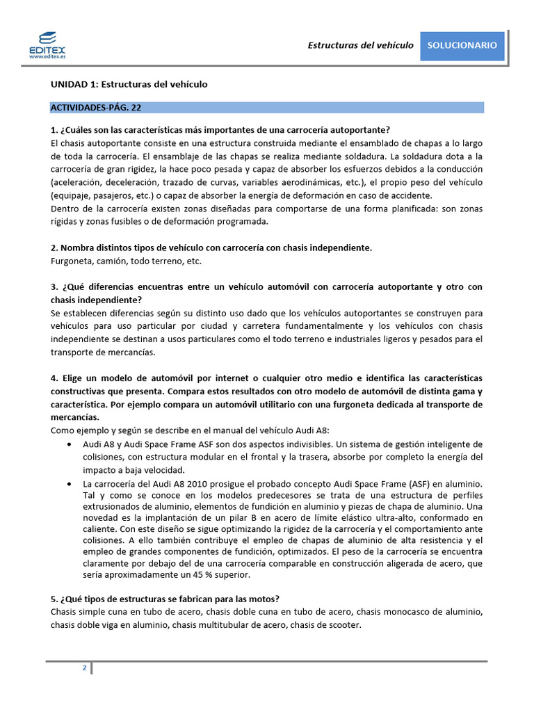 Solucionario EV Muestra UD1 PDF | PDF | Motocicleta | Acero