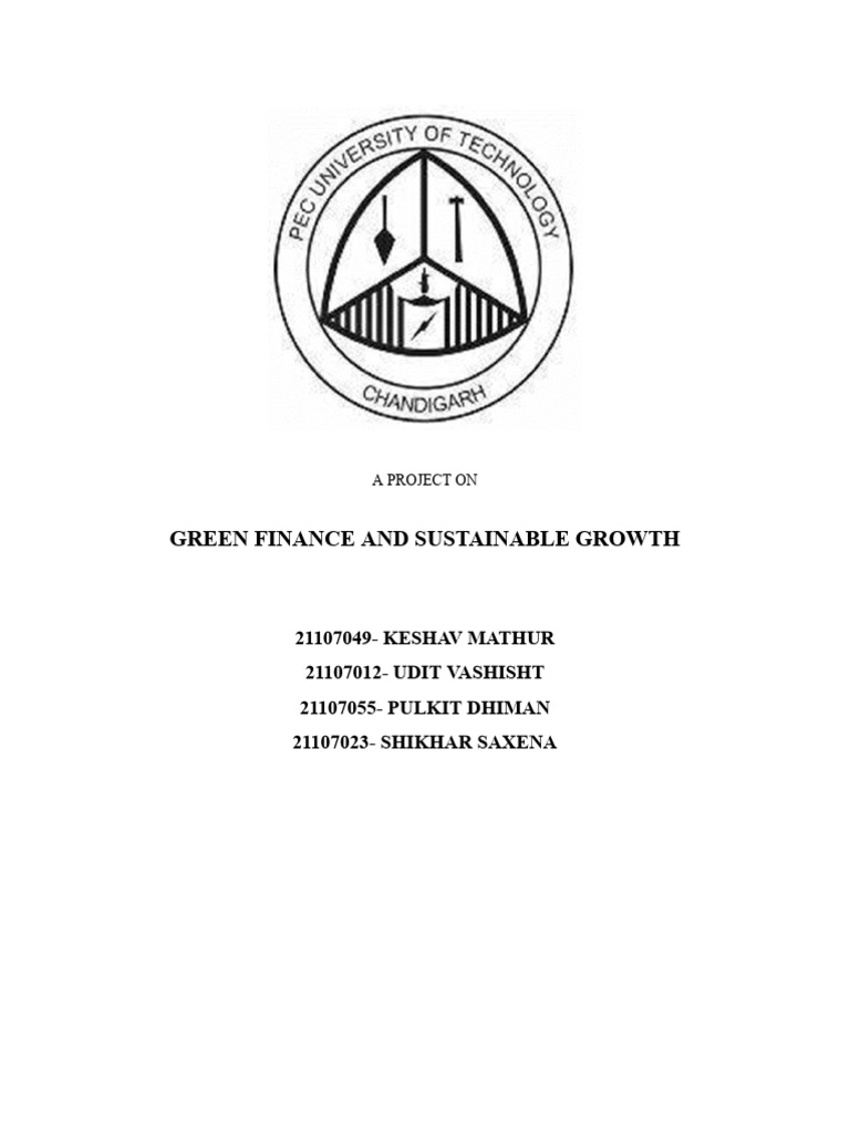 Green Finance for Sustainable Growth | PDF | Renewable Energy ...