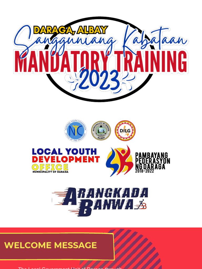 SK Mandatory Training Welcome Message | PDF | Career & Growth