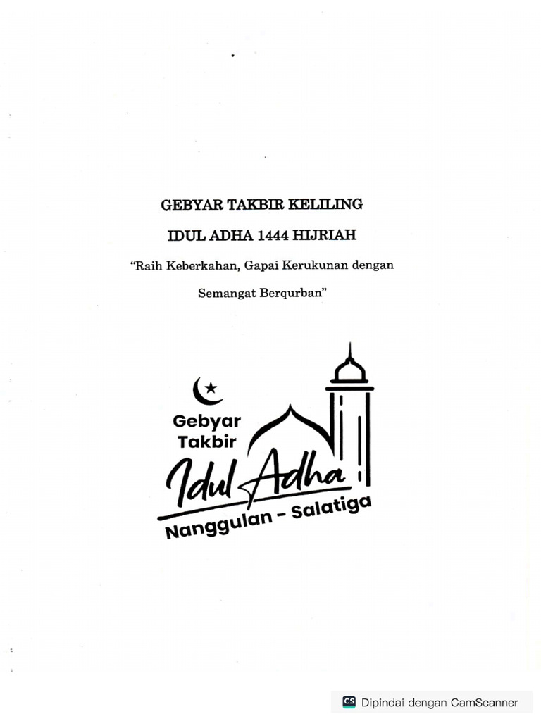 Proposal Takbir Keliling 1444 H | PDF