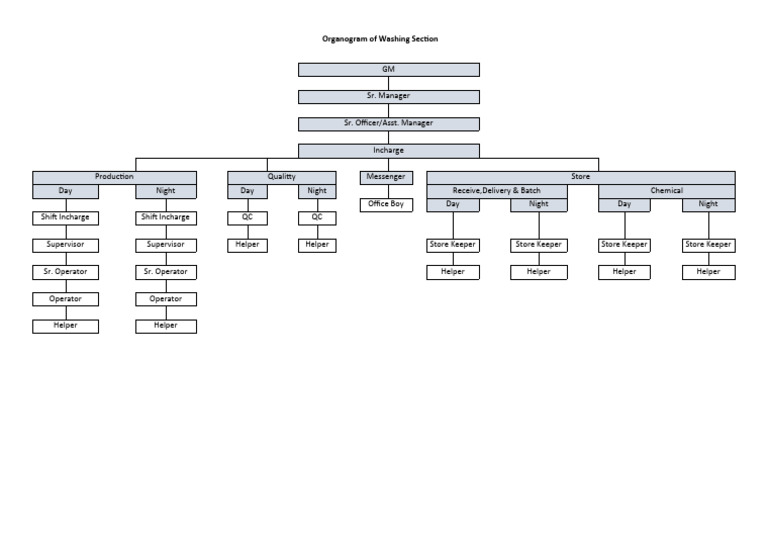 Organogram of Washing | PDF