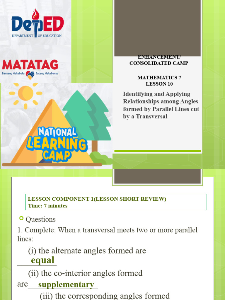 Math Lesson 10 | PDF | Geometry | Euclidean Geometry