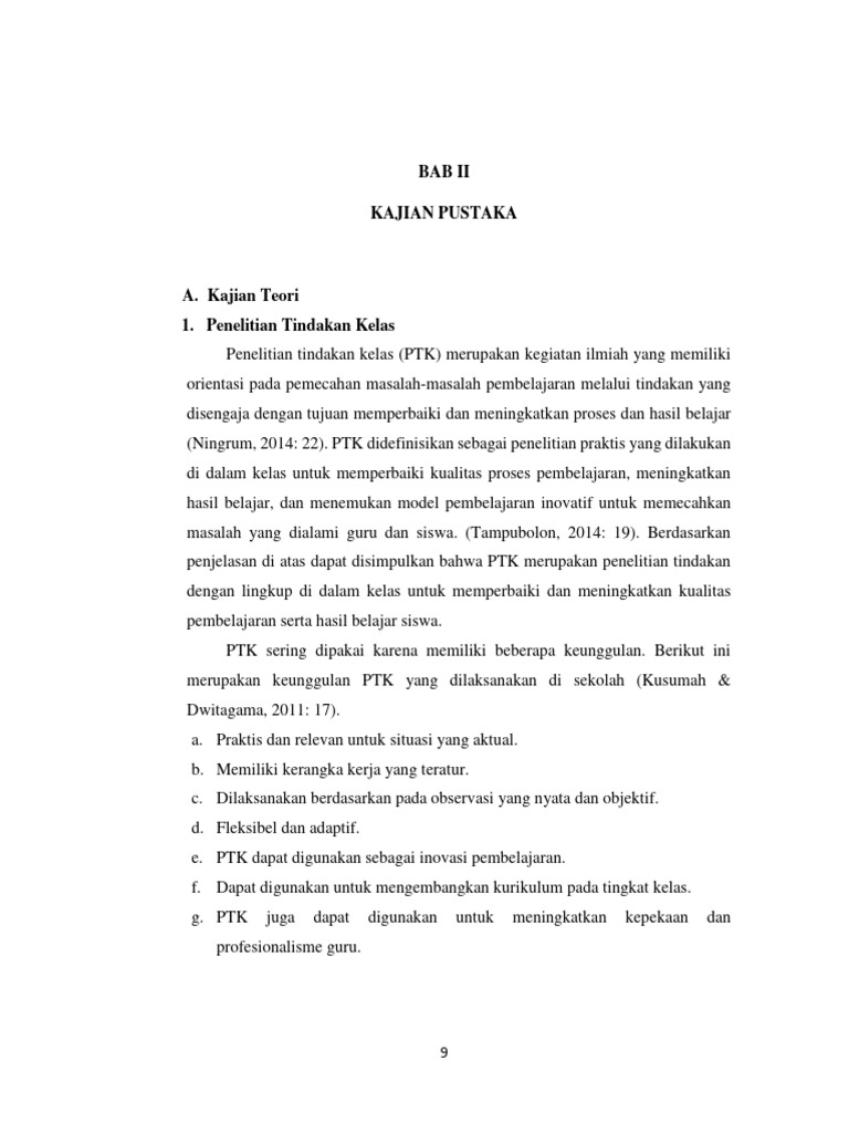 Model Penelitian Tindakan Kelas (PTK) | PDF