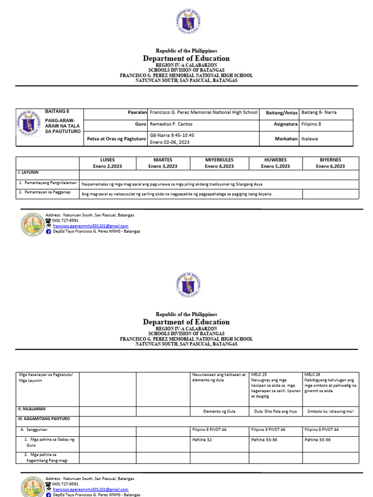 K2 - January 2 6 2023 - L7 MAM CHE | PDF