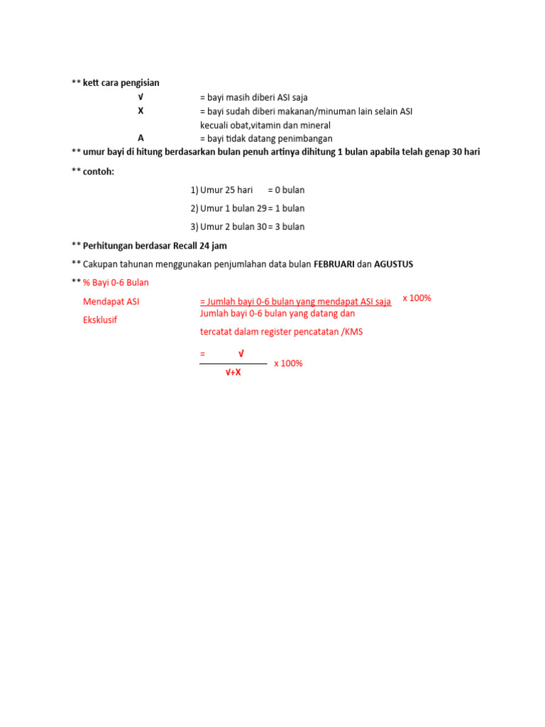 Register ASI Eksklusif Posyandu Dan Desa | PDF