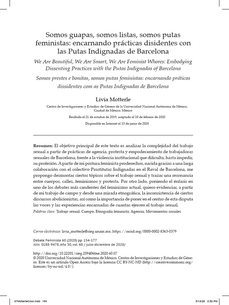 Lectura 10. Livia Motterle-Somos Guapas Somos Listas | PDF | Prostitución | Feminismo