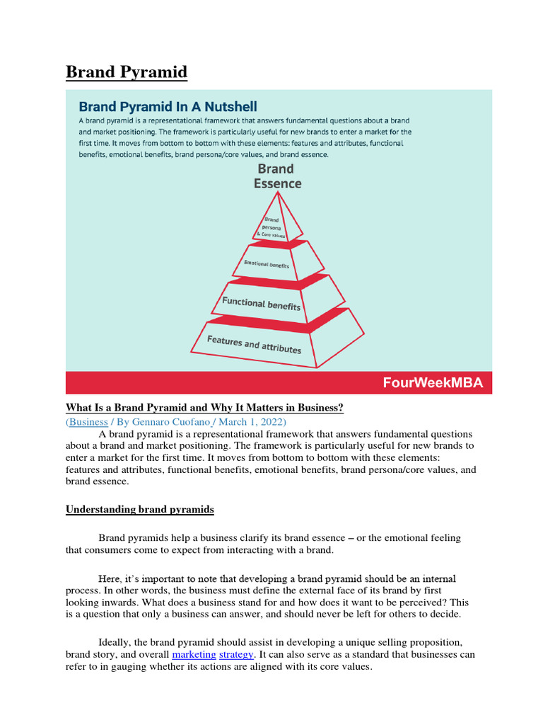 Brand Pyramid | PDF | Brand | Marketing
