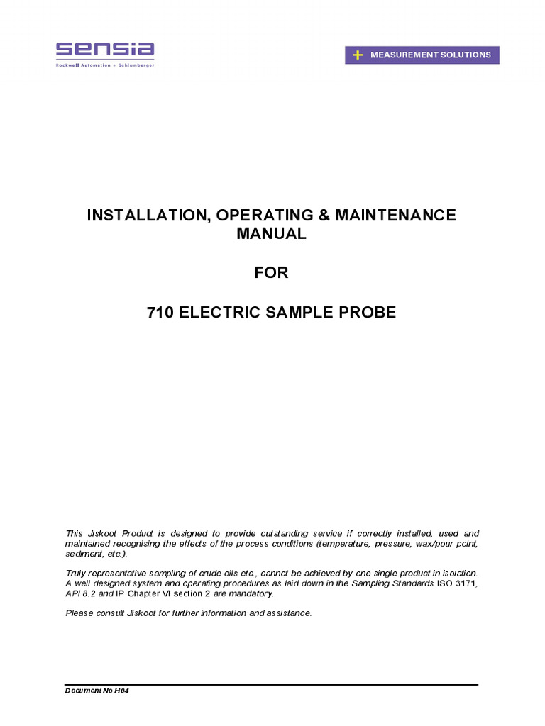 JISKOOT 710 Electric Sampler Rev 5 | PDF | Valve | Clutch