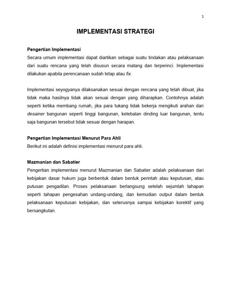 Modul 7 Implementasi Strategi | PDF | Bisnis