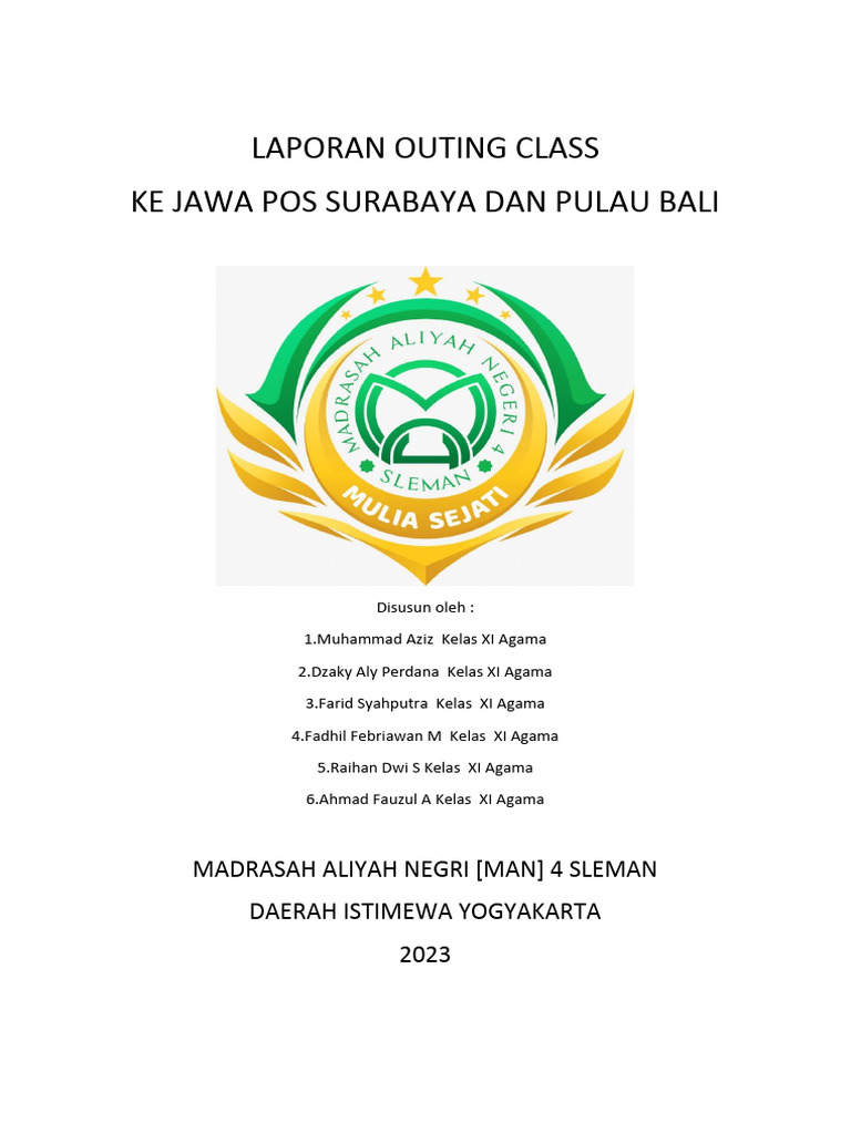 Laporan Outing Class Bali | PDF