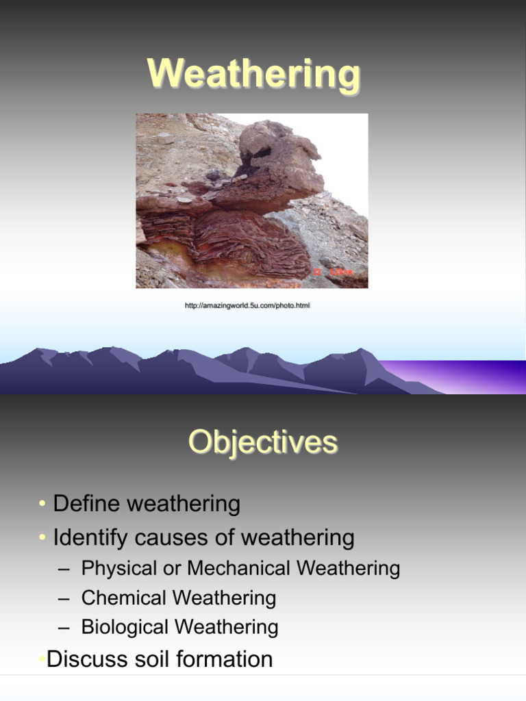 Lesson 1 Weathering | PDF | Weathering | Chemistry