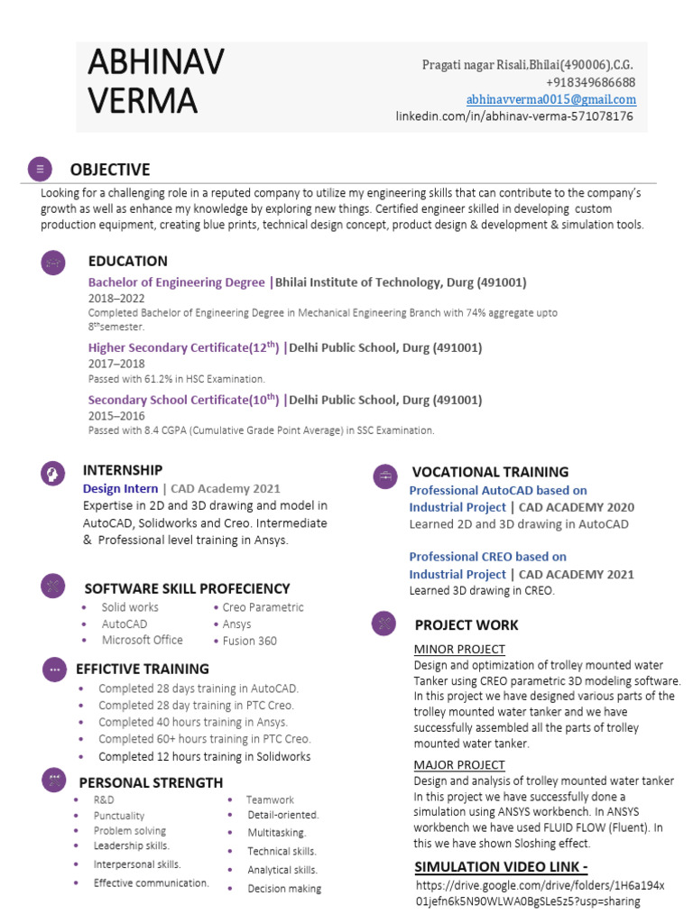 Abhinav Resume NN | PDF