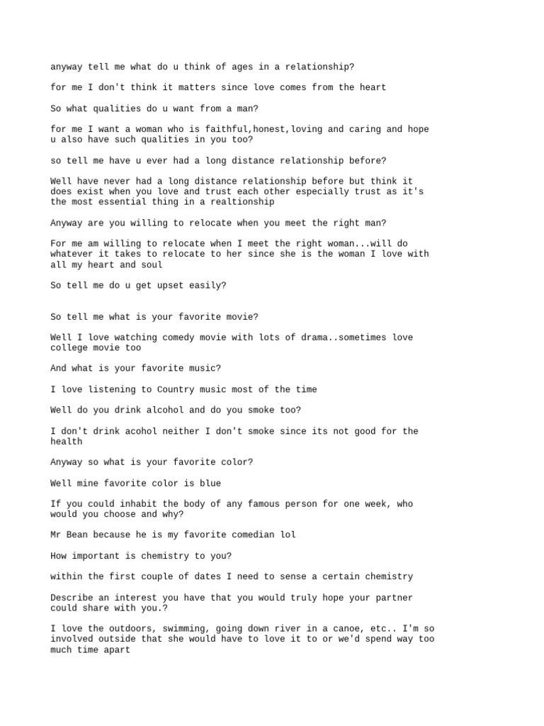 Qustion and Answer-1-1 | PDF | Romance (Love) | Love