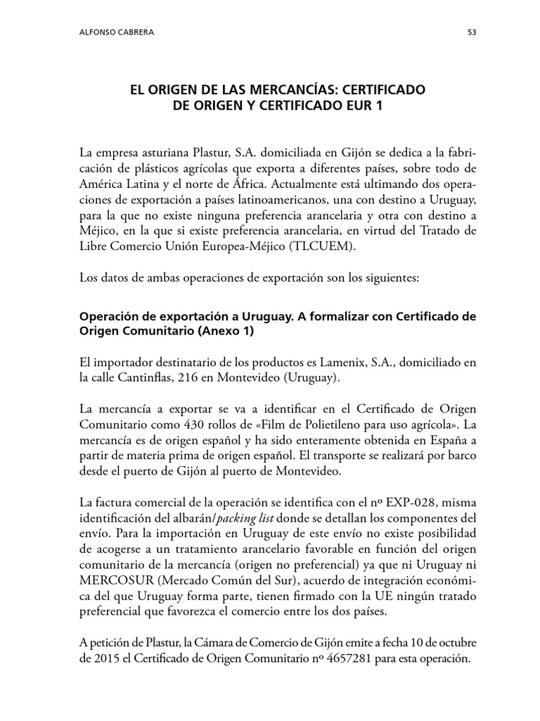 Certificados de Origen en Exportaciones | PDF | aduana | Arancel