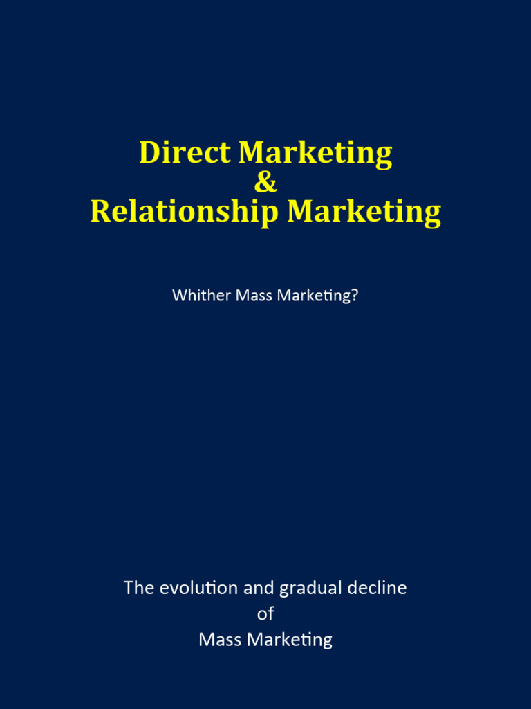 20 Direct & Relationship Marketing | PDF | Direct Marketing | Marketing