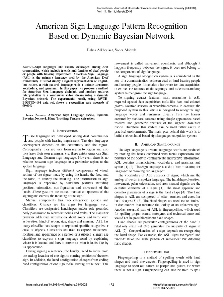 American Sign Language Pattern Recogniti | PDF | American Sign Language ...