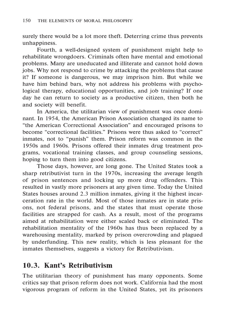 Kant's Retributivism | PDF | Prison | Rationality