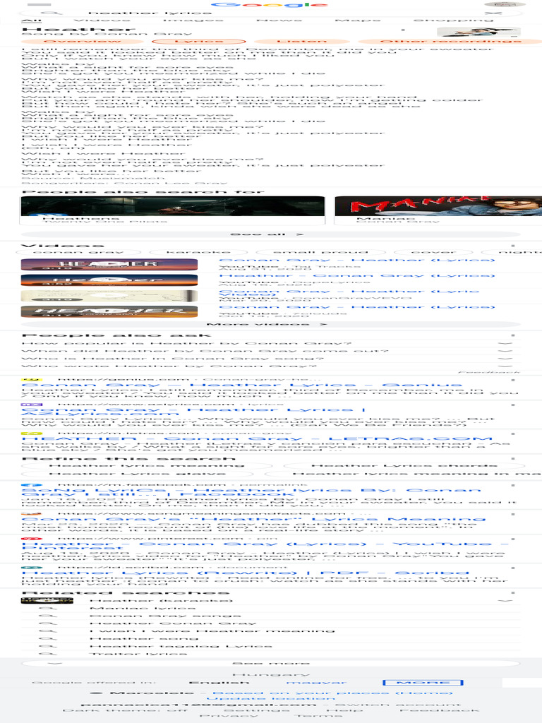 Heather Lyrics - Google Search | PDF | Poetry