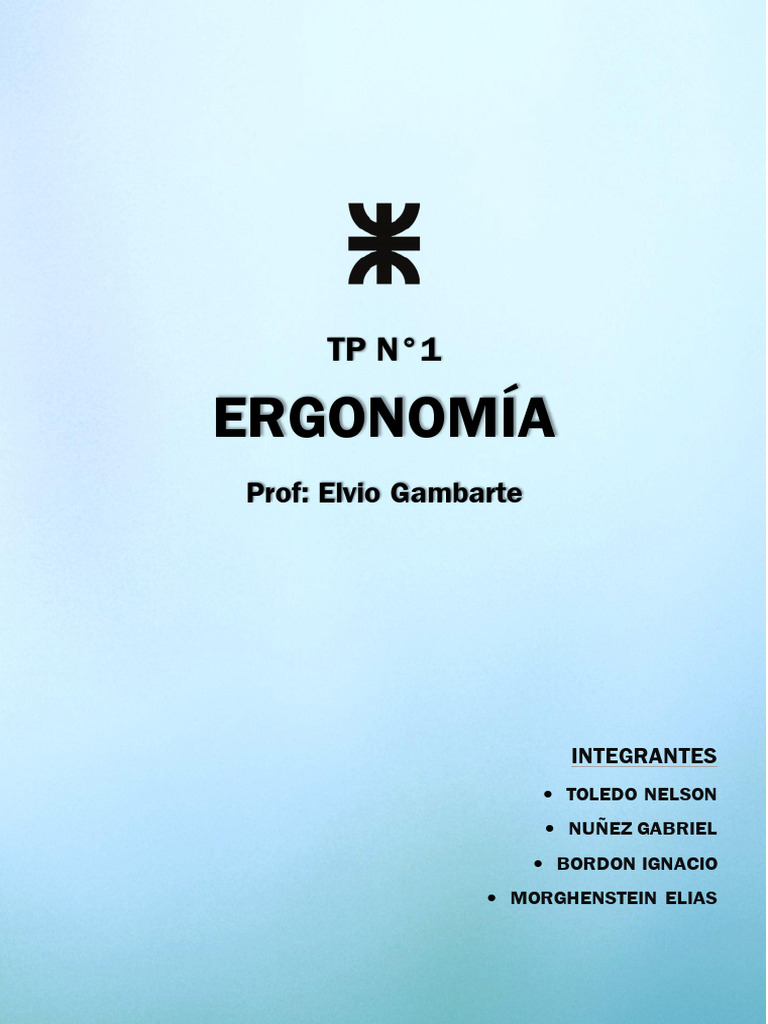 Tp1 Ergonomia Pdf Factores Humanos Y Ergonomía Ciencias Del