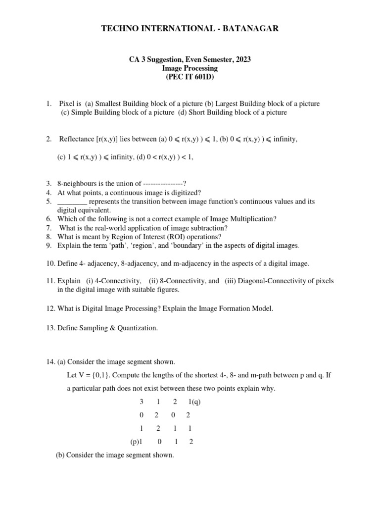PEC IT 601D CA3 Suggestion | PDF | Computer Graphics | Graphics