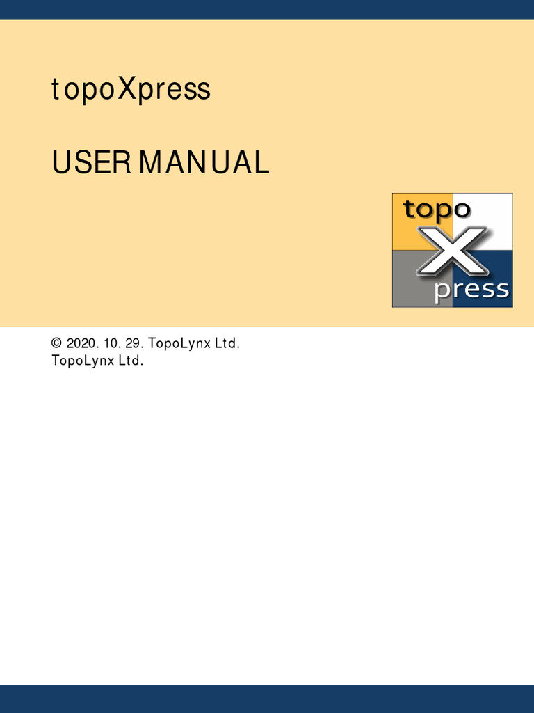 Topoxpress Manual 2020 | PDF | Installation (Computer Programs) | Computer File